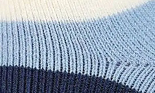 MEMOI Assorted 2-pack Faux Fur Trim Crew Socks - Blue