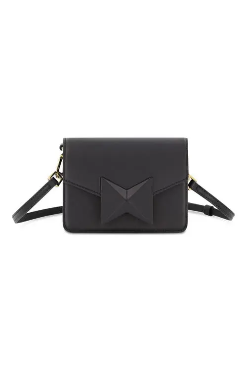 Mac Duggal Mini Crossbody Bag With Gold Hardware - Black