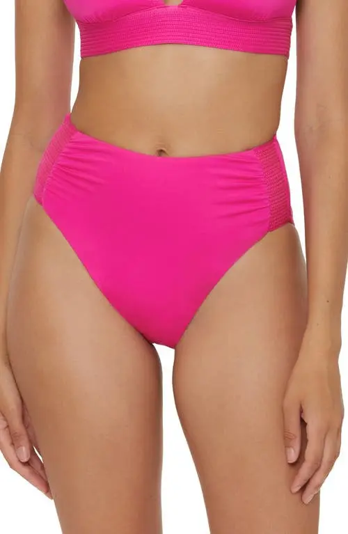 Trina Turk Monaco High-waist Bikini Bottom - Pink Parade
