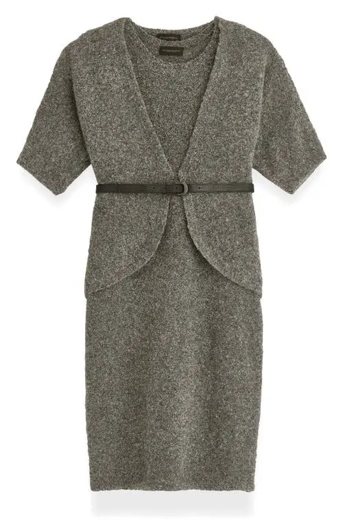 Donna Karan New York Bouclé Cardigan & Sheath Dress Set