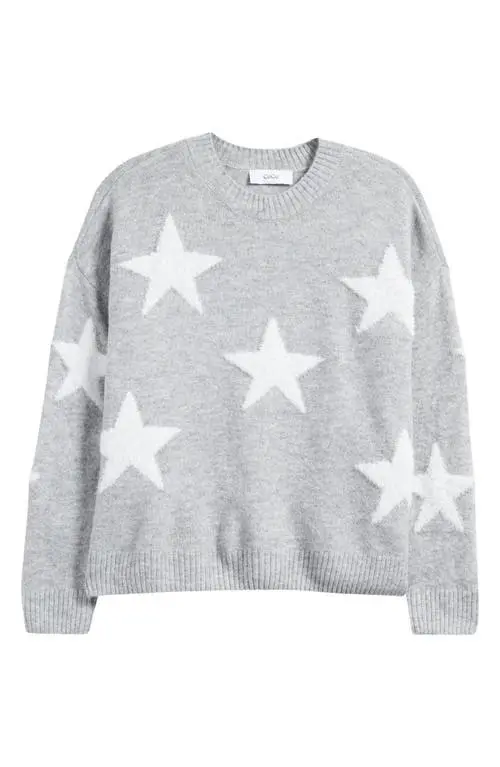 CECE DUPRAZ Eyelash Star Sweater - Light Heather Grey