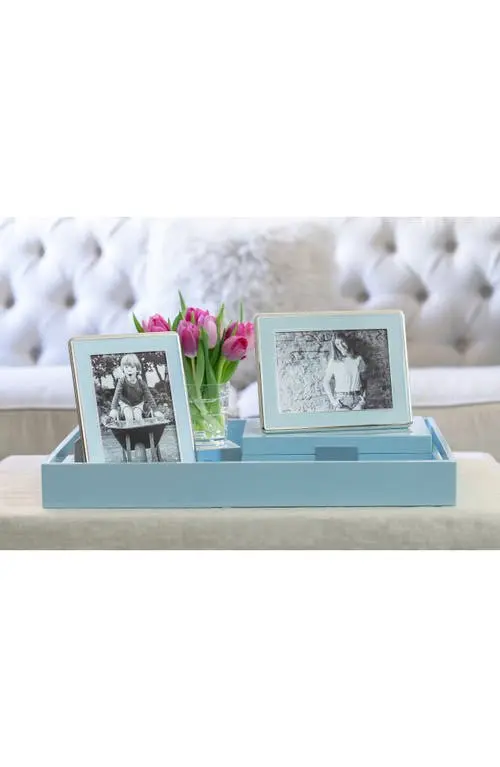 ADDISON ROSS LONDON Powder Enamel & Silvertone Plate Picture Frame