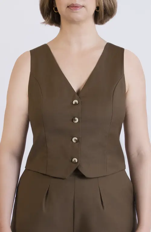 AAM THE LABEL Wool Vest - Cocoa