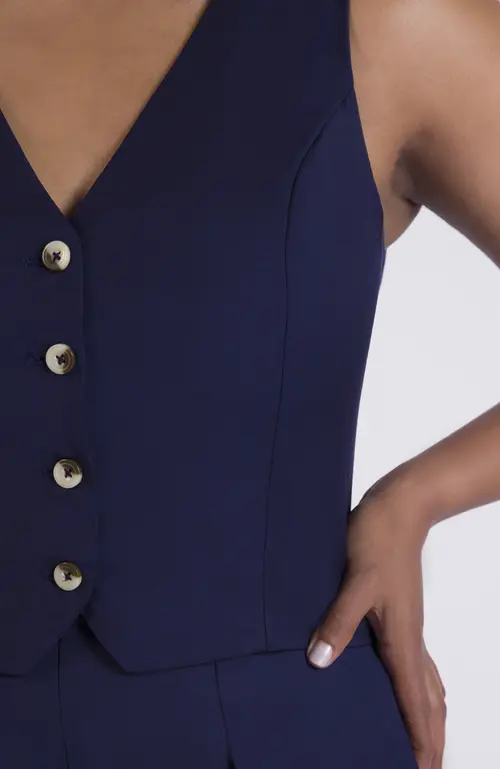 AAM THE LABEL Wool Vest - Navy