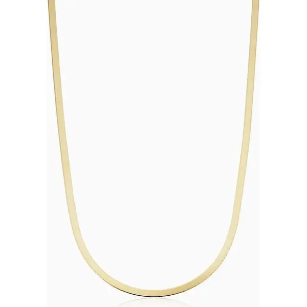 ORADINA 14k Gold Herringbone Necklace - Yellow Gold