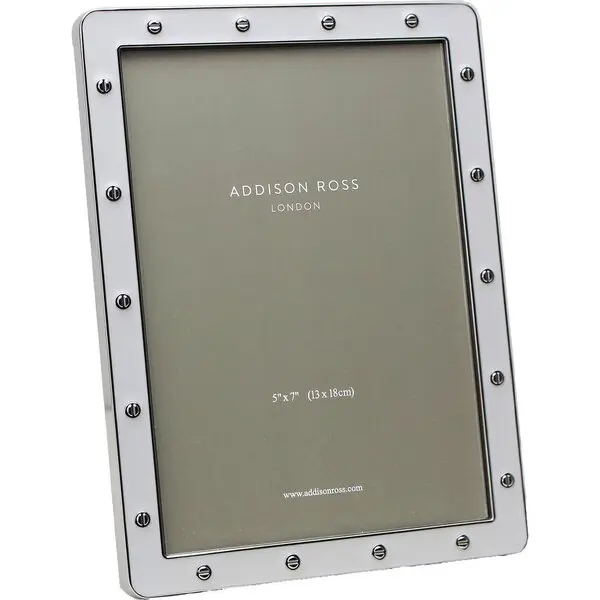 ADDISON ROSS LONDON Locket Silver Plated 5 X 7-inch Picture Frame - White