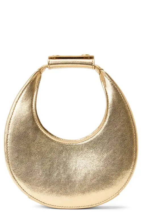Staud Good Night Metallic Leather Moon Bag - Gold