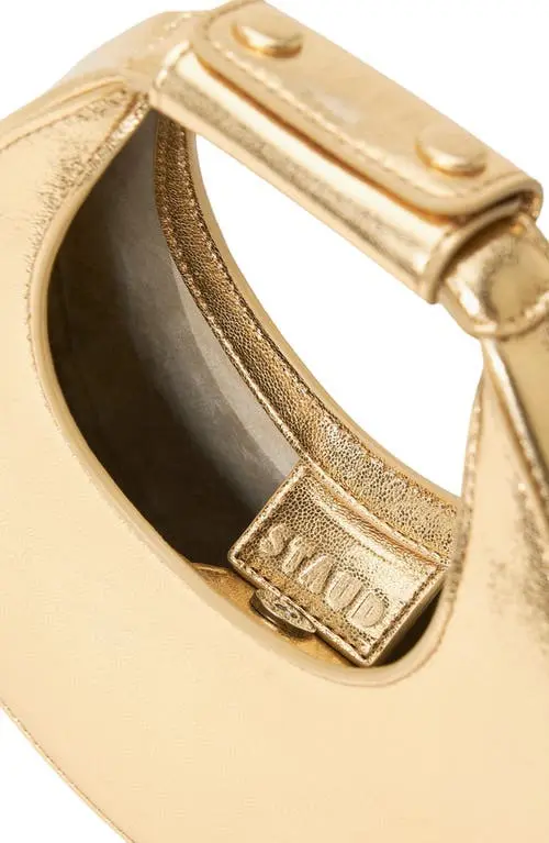 Staud Good Night Metallic Leather Moon Bag - Gold