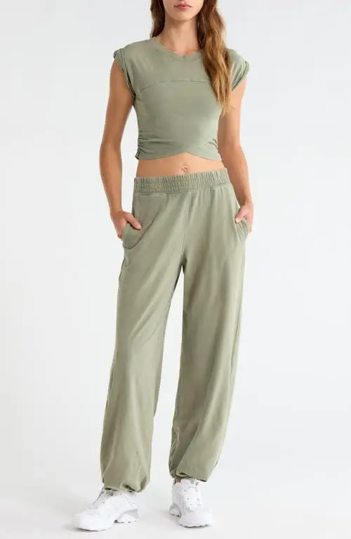 Free People Hot Shot Crossover T-shirt & Joggers Set - Terrain