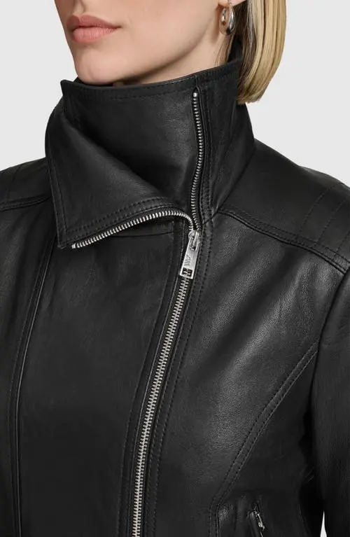 Andrew Marc Beckett Leather Moto Jacket
