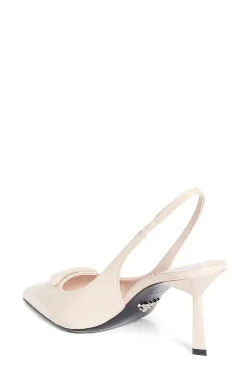 Prada Modellerie Pointed-toe Slingback Pump - Cipria