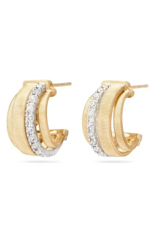 Marco Bicego Masai 18k Gold & Diamond Hoop Earrings - 18k Yellow Gold