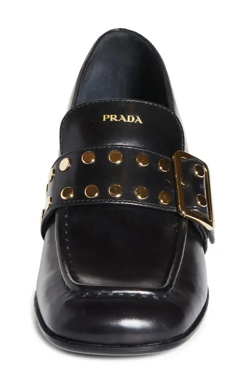 Prada Studded Loafer Pump