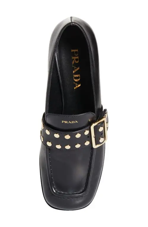 Prada Studded Loafer Pump