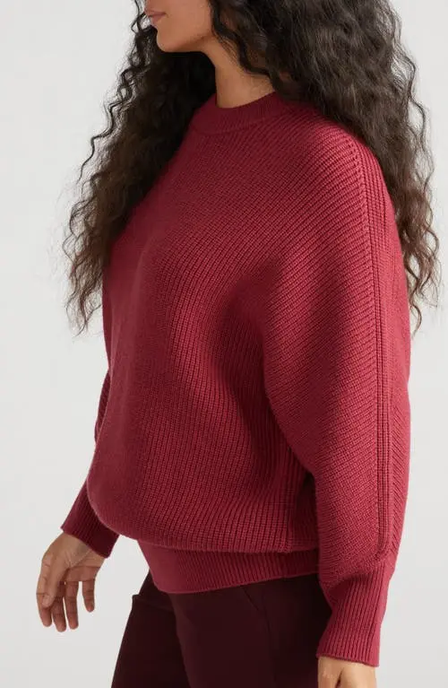 Universal Standard Marguerite Rib Dolman Sleeve Sweater - Savvy Red