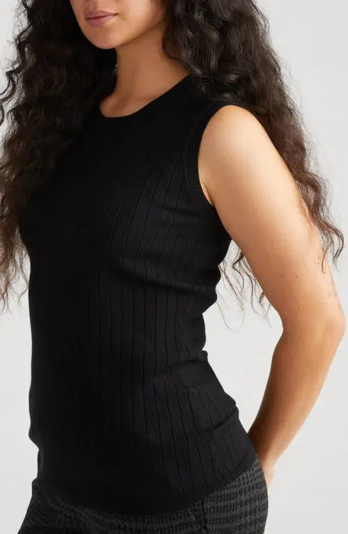 Universal Standard Workwear Ribbed Sweater Vest - Black