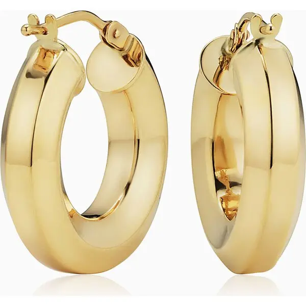 ORADINA 14k Gold Hoop Earrings - Yellow Gold - 16mm