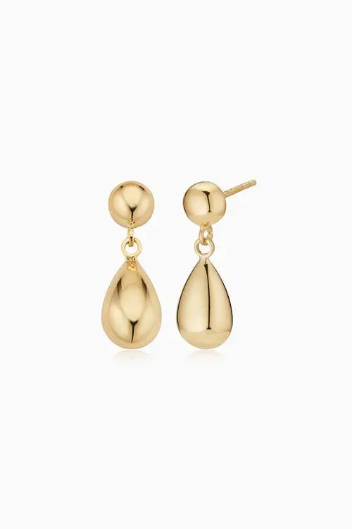 ORADINA 14k Gold Drop Earrings - Yellow Gold