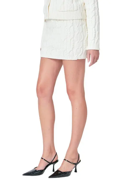 Endless Rose Cable Knit Mini Skirt