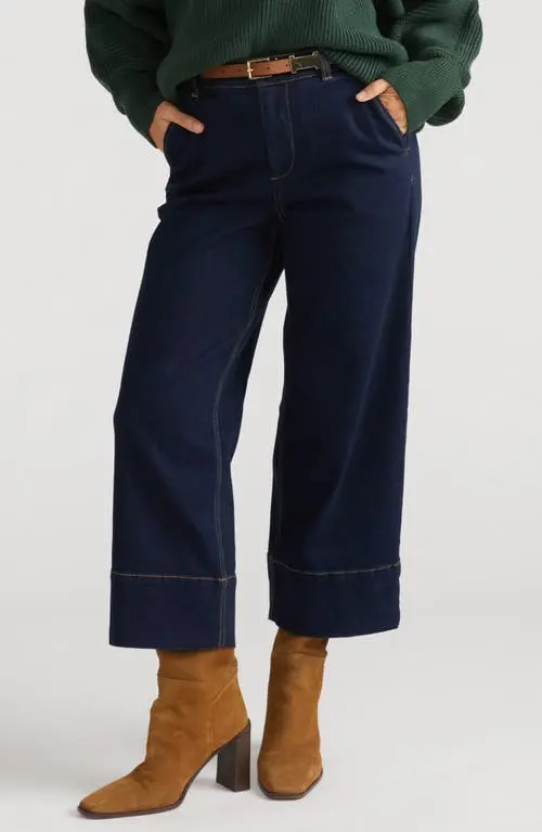 Universal Standard Carol High Waist Crop Jeans - Dark Indigo