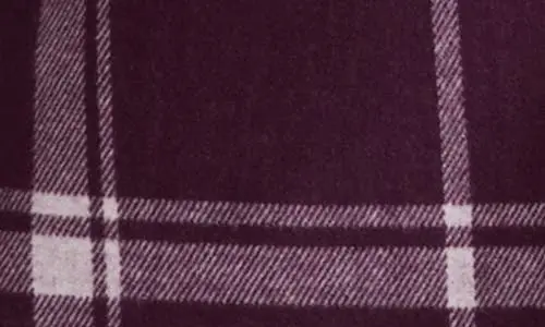 Universal Standard Long Sleeve Check Flannel Shirtdress - Oversized Burgundy Check