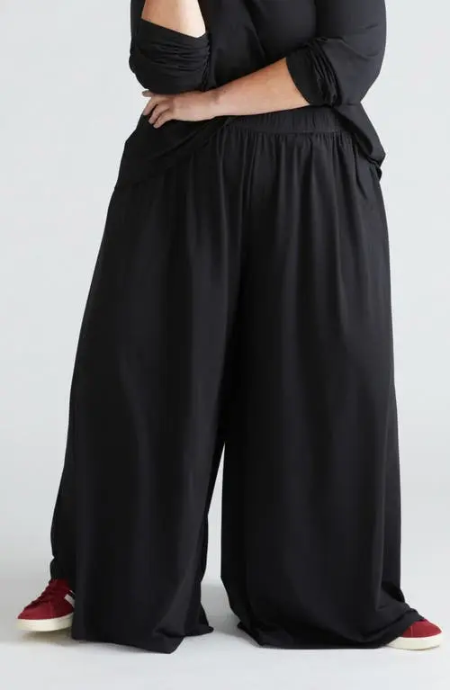 Universal Standard Ezra Wide Leg Lounge Pants - Black