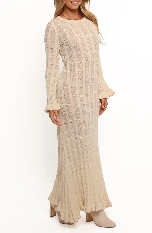 PETAL & PUP Colter Ribbed Maxi Sweater Dress