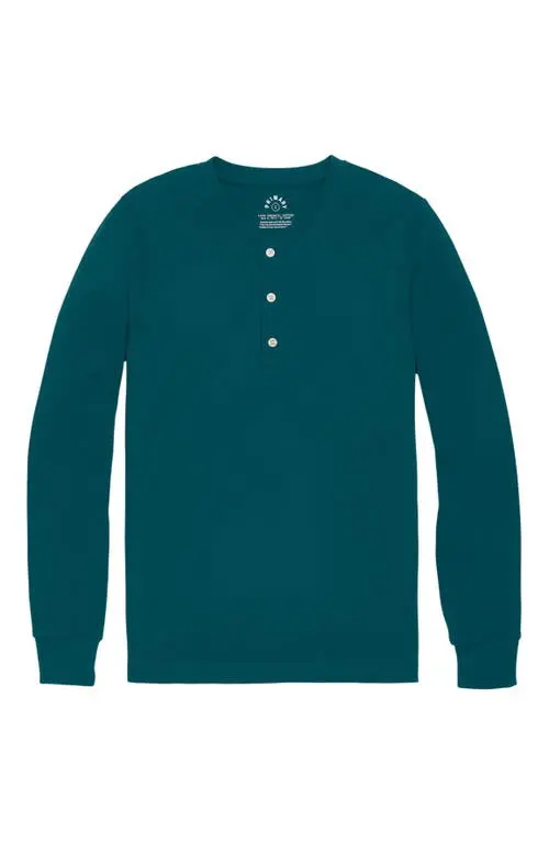 PRIMARY Fit Organic Long Sleeve Henley Pj Top - Forest