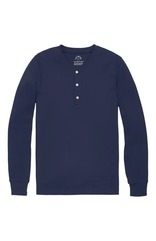 PRIMARY Fit Organic Long Sleeve Henley Pj Top - Navy