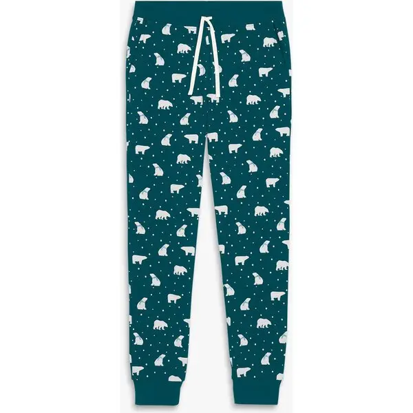 PRIMARY Grown-ups Organic Pj Pant In Forest Friends - Forest Polar Bears