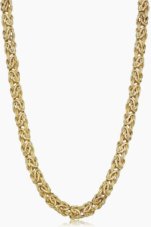 ORADINA 14k Gold Byzantine Chain Necklace - Yellow Gold
