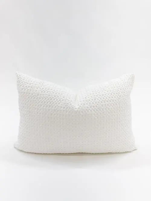 Anaya Cool Cotton Waffle Weave Pillow With Down Alternative Insert