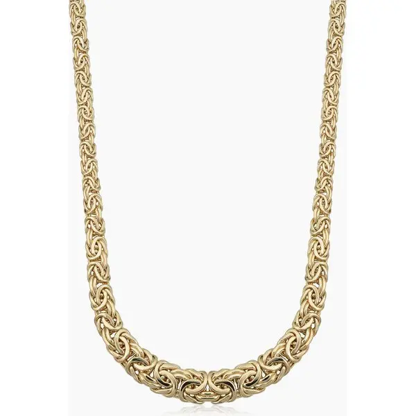 ORADINA 14k Gold Byzantine Graduated Necklace - Yellow Gold