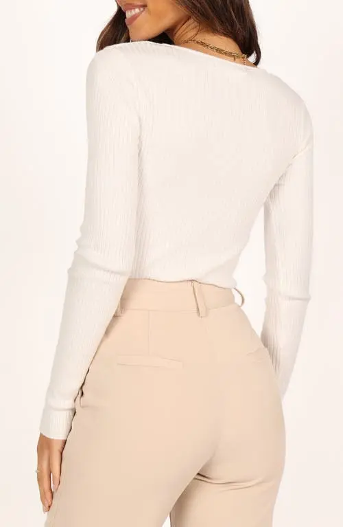 PETAL & PUP Shani Rib Top - White