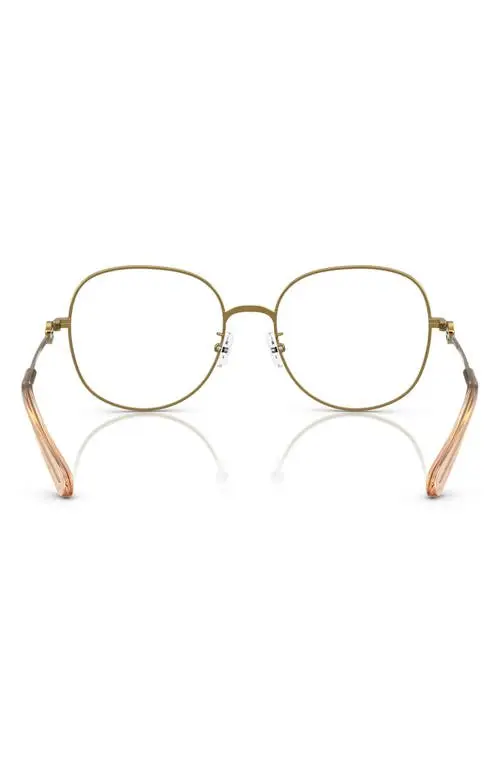 Tory Burch 55mm Round Frame Optical Glasses - Gold Amber