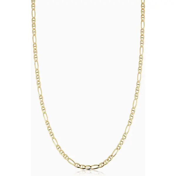 ORADINA 14k Gold Figarucci Chain Necklace - 14k Yellow Gold