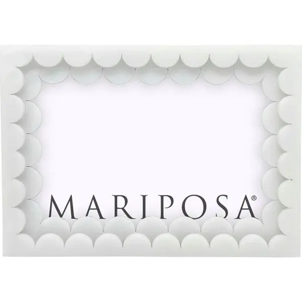 MARIPOSA Double Scallop Picture Frame - White