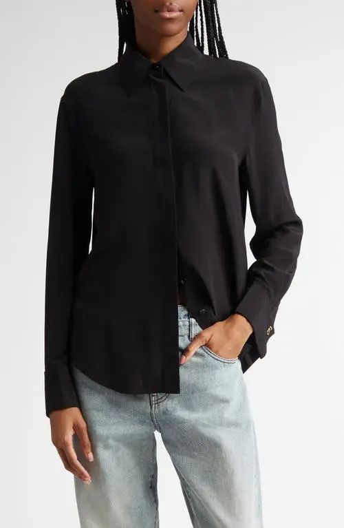 Proenza Schouler Arabella Silk Button-up Shirt - Black