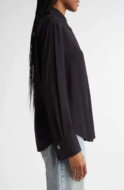 Proenza Schouler Arabella Silk Button-up Shirt - Black