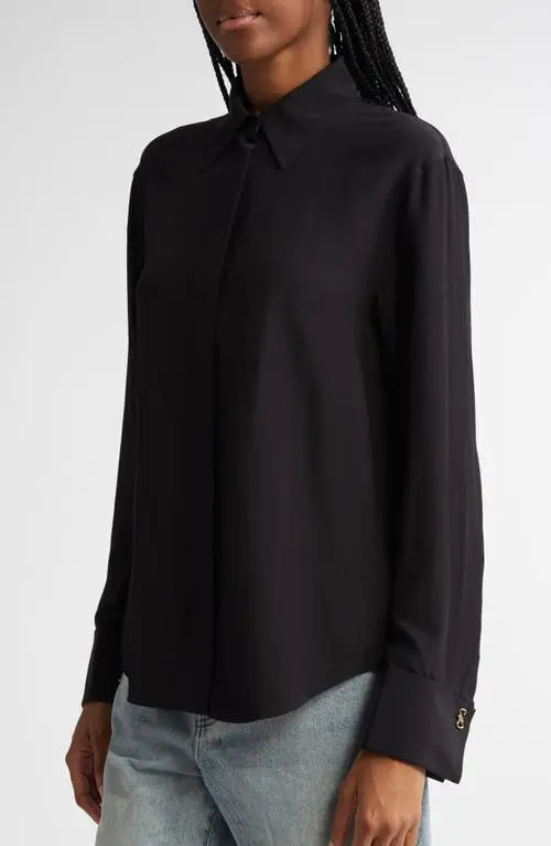 Proenza Schouler Arabella Silk Button-up Shirt - Black