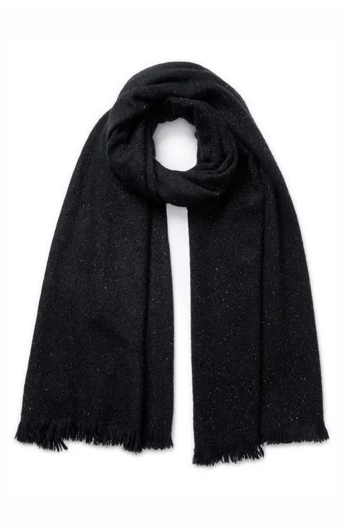 JANE CARR Glaciale Metallic Cashmere Blend Scarf - Devil