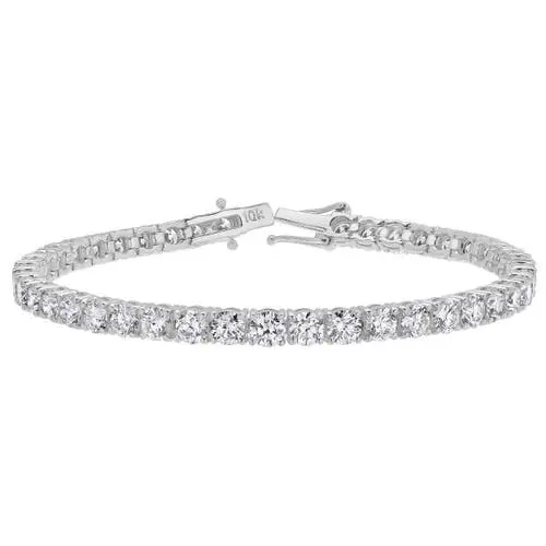 LUVMYJEWELRY 15.6 Ctw Lab Grown Diamond Tennis Bracelet - 10k White Gold