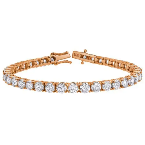 LUVMYJEWELRY 10k Gold 18.9 Carat Lab Grown Diamond Tennis Bracelet - 10k Rose Gold