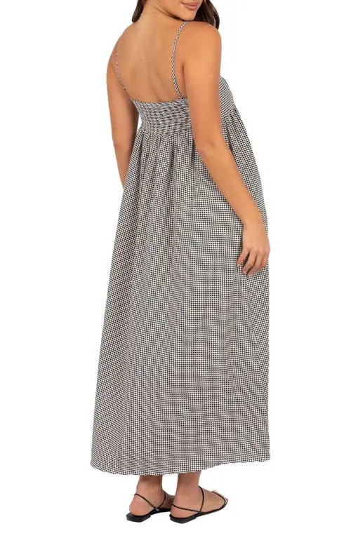 PETAL & PUP Andy Houndstooth Maxi Dress