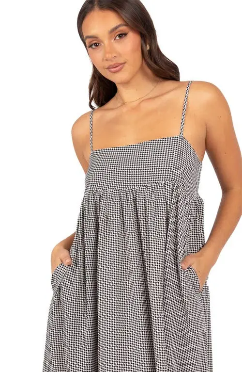 PETAL & PUP Andy Houndstooth Maxi Dress