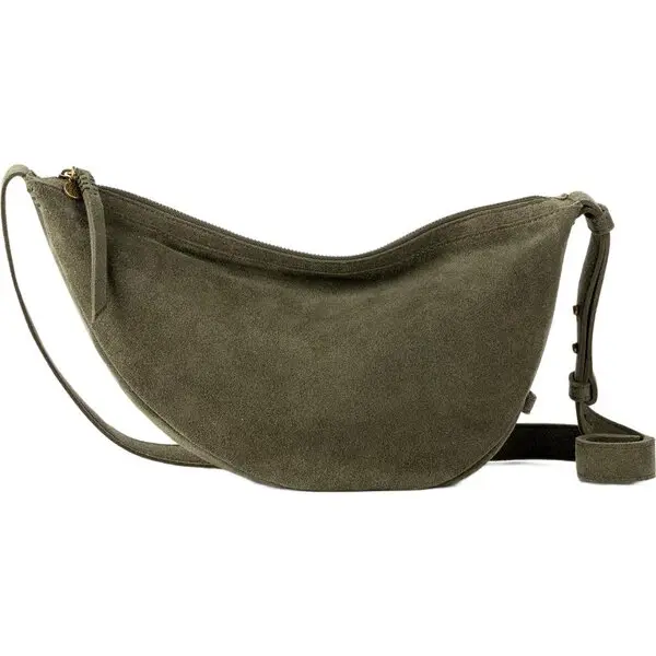 THE SAK Tess Large Crochet Sling Bag - Moss Suede