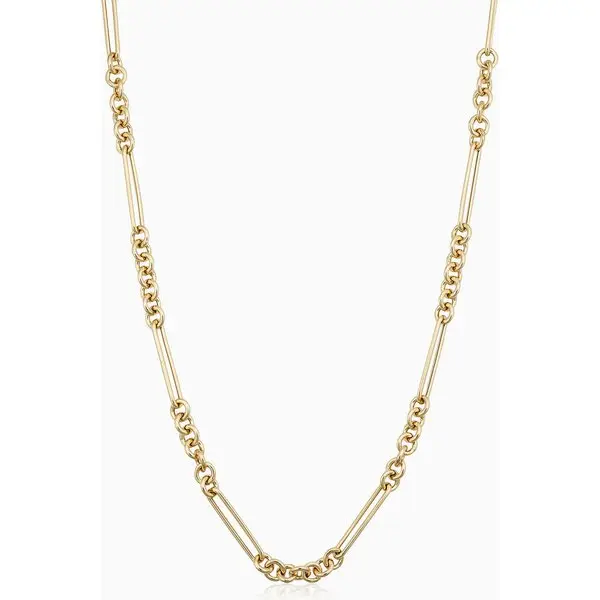 ORADINA 14k Gold Bold Venetian Chain Necklace - Yellow Gold