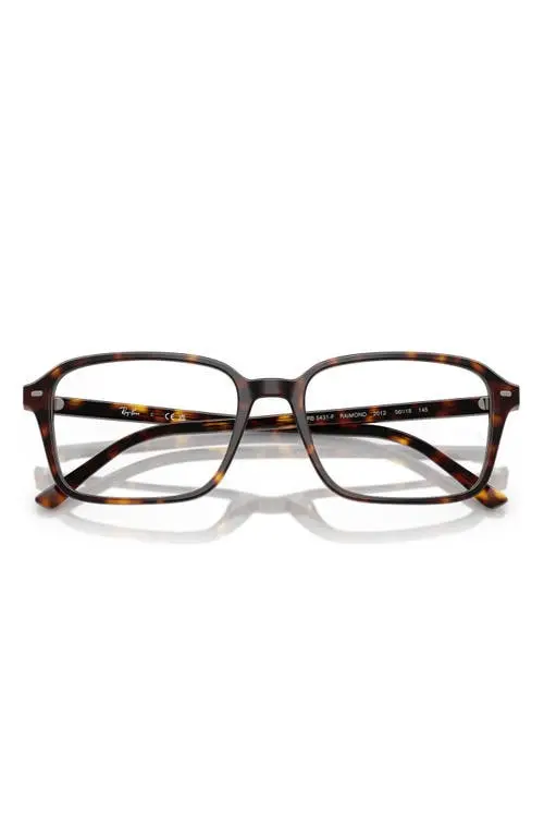 Ray-ban 54mm Square Frame Eyeglasses - Havana