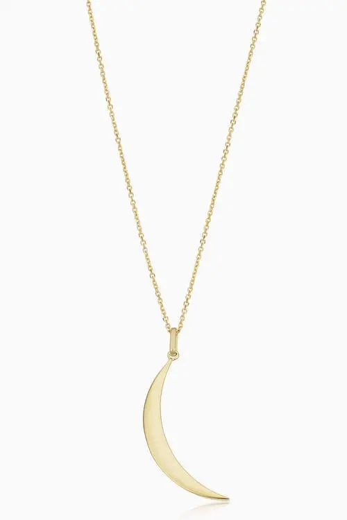 ORADINA 10k Gold Bella Luna Pendant Necklace - Yellow Gold