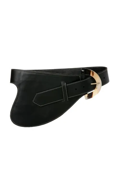ADRIANA CASTRO La Jefa Leather Belt - Black